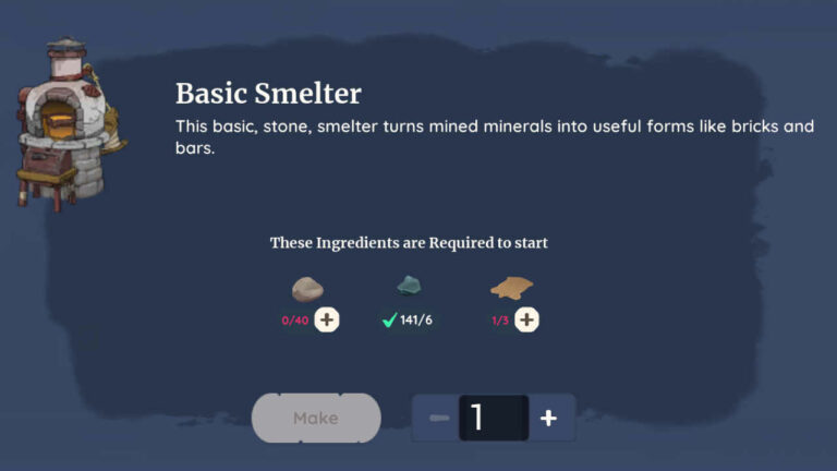 How To Craft A Basic Smelter In Palia?