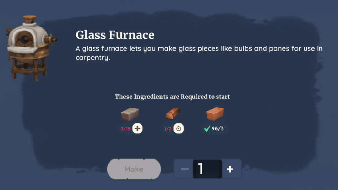 How To Craft A Glass Furnace In Palia?