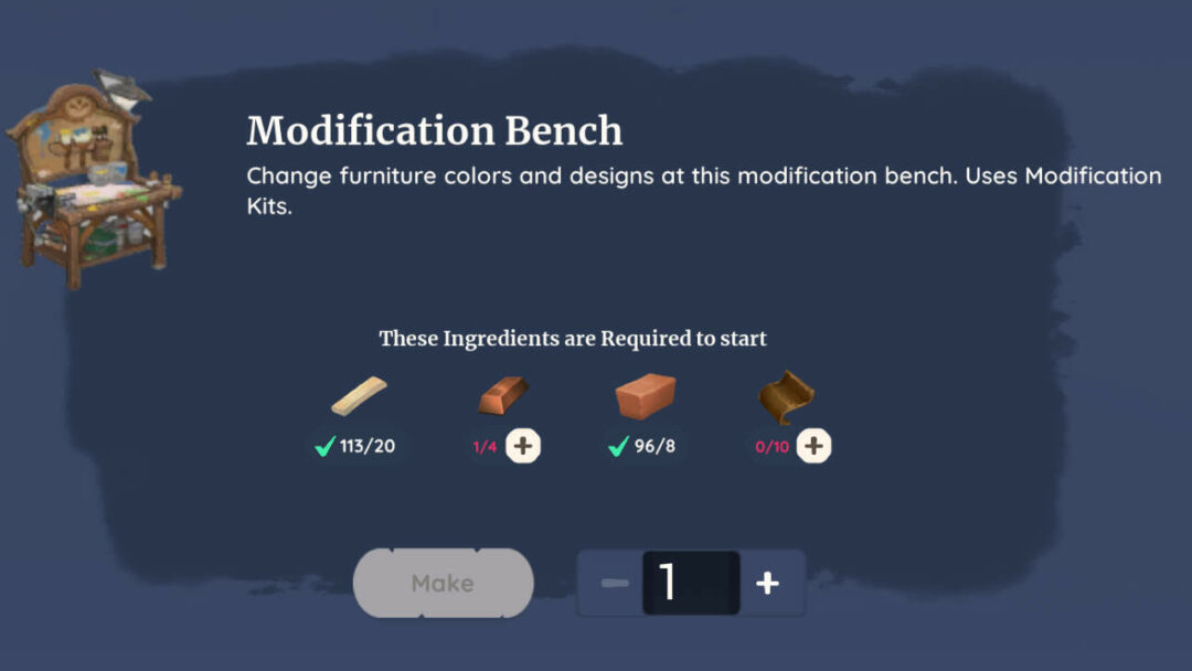 How To Craft A Modification Bench In Palia?