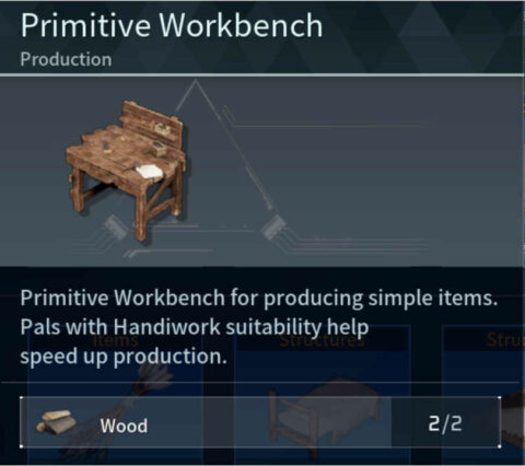 How To Build Primitive Workbench In Palworld