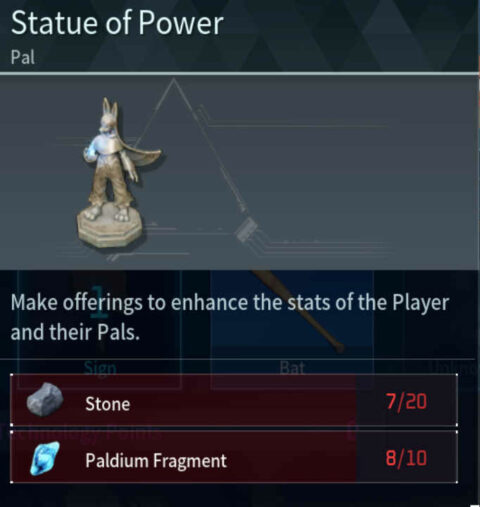 How To Build Statue Of Power In Palworld