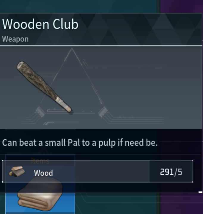 How To Craft Wooden Club In Palworld
