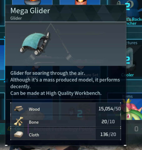 How To Craft Mega Glider In Palworld