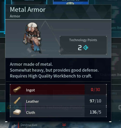 How To Craft Metal Armor In Palworld