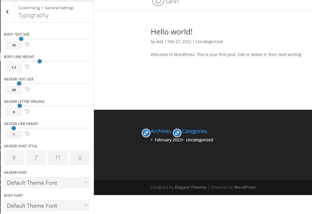 How To Change The Default Divi Font